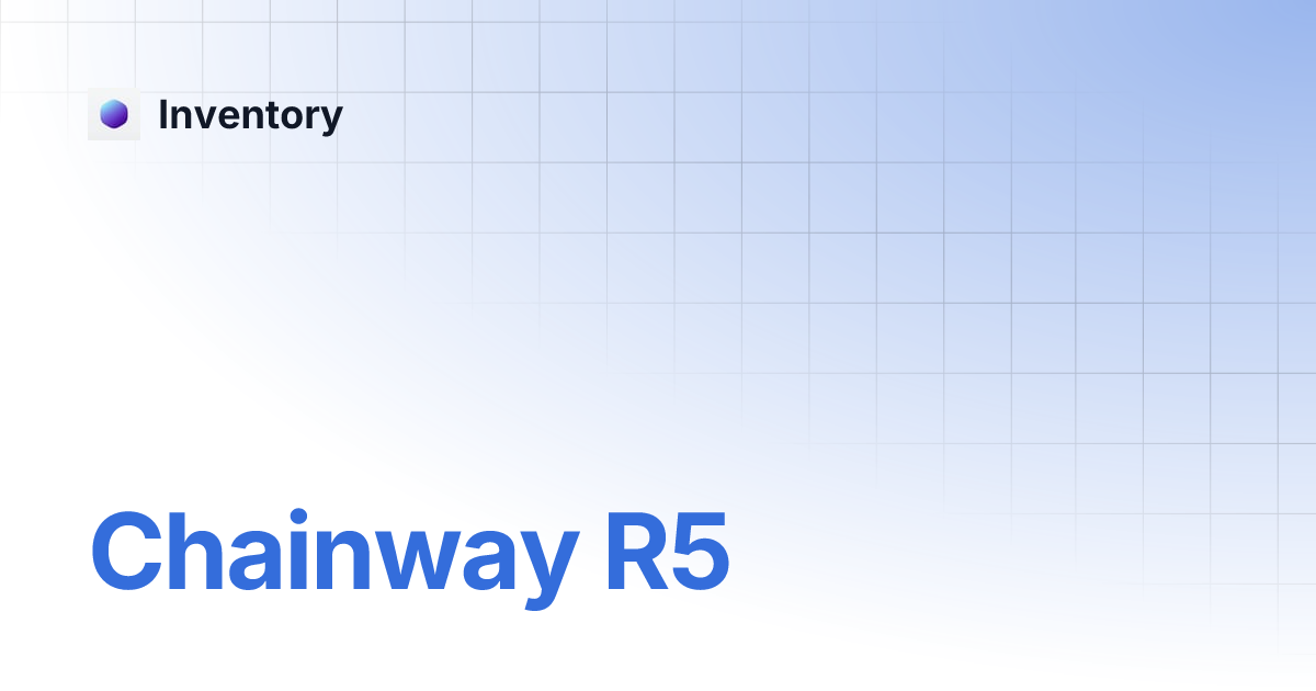 Chainway R5 | Inventory